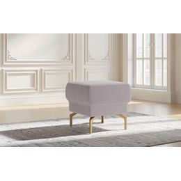 Sit & More sit&more Hocker Orient 4 V, goldfabene Metallfüße, silberfarben