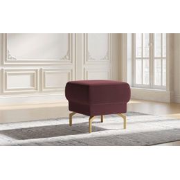 Sit & More sit&more Hocker Orient 4 V, goldfabene Metallfüße, rot