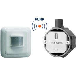 Smartwares® Smartwares - SmartHome Funk Schalter Set = Funk-Einbauschalter + Bewegungsmelder 1000W