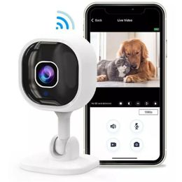 WLAN-Kamera 1080p IP-Kamera mit Nachtsicht für den Innenbereich, Sicherheitsmonitor für Babys und Hunde