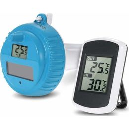 Digitales Solar-Poolthermometer – Solarbetriebenes digitales Thermometer zur Überwachung der Wassertemperatur in einem Schwimmbad, Teich oder