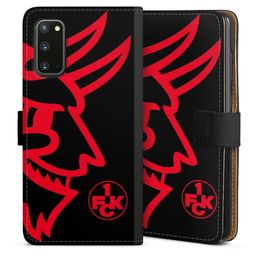 DeinDesign Galaxy S20 Handy Klapph&uuml;lle Handyh&uuml;lle aus Kunst Leder schwarz Flip Case 1. Fc Kaiserslautern Logo Official Licensed Product Sideflip mit Lasche