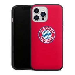 DeinDesign iPhone 13 Pro Max Handy Premium Silikon H&uuml;lle Handyh&uuml;lle schwarz Case Fc Bayern M&uuml;nchen Fcb Logo Silikon Premium Case