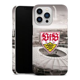 DeinDesign iPhone 13 Pro Handy Premium Case Smartphone Handyh&uuml;lle Schutzh&uuml;lle gl&auml;nzend Official Licensed Product Vfb Stuttgart Stadium Premium Case