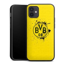 DeinDesign iPhone 12 mini Handy Premium Silikon H&uuml;lle Handyh&uuml;lle schwarz Case Official Licensed Product Bvb Borussia Dortmund Silikon Premium Case