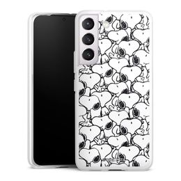 DeinDesign Galaxy S22 Handy Silikon H&uuml;lle Case transparent Handyh&uuml;lle Peanuts Snoopy Muster Silikon Case