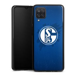 DeinDesign Galaxy A12 Handy Silikon H&uuml;lle Case schwarz Handyh&uuml;lle Fc Schalke 04 Official Licensed Product