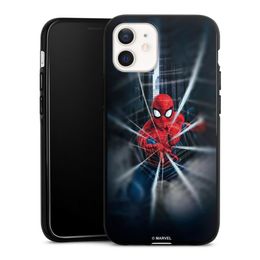 DeinDesign iPhone 12 Handy Silikon H&uuml;lle Case schwarz Handyh&uuml;lle Kinofilm Marvel Spiderman