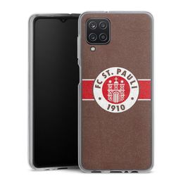 DeinDesign Galaxy A12 Handy Silikon H&uuml;lle Case transparent Handyh&uuml;lle Fc St. Pauli Official Licensed Product Logo Silikon Case