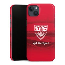DeinDesign iPhone 14 Plus Handy Premium Case Smartphone Handyh&uuml;lle Schutzh&uuml;lle gl&auml;nzend Stadium Official Licensed Product Vfb Stuttgart Premium Case