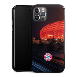 DeinDesign iPhone 12 Pro Handy Silikon H&uuml;lle Case schwarz Handyh&uuml;lle Fc Bayern M&uuml;nchen Stadium Fcb