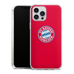 DeinDesign iPhone 13 Pro Max Handy Silikon H&uuml;lle Case transparent Handyh&uuml;lle Fc Bayern M&uuml;nchen Fcb Logo Silikon Case