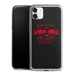 DeinDesign iPhone 11 Handy Slim Case Silikon Handyh&uuml;lle transparent H&uuml;lle extra d&uuml;nn Carbon Official Licensed Product Rb Leipzig Silikon Slim Case