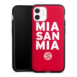 DeinDesign iPhone 12 mini Handy Silikon H&uuml;lle Case schwarz Handyh&uuml;lle Fc Bayern M&uuml;nchen Mia San Mia Fcb