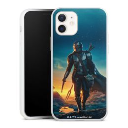 DeinDesign iPhone 12 Handy Silikon Hülle Case weiß Handyhülle Sunset Star Wars The Mandalorian Silikon Case
