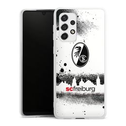 DeinDesign Galaxy A33 5G Handy Silikon H&uuml;lle Case transparent Handyh&uuml;lle Logo Sc Freiburg Skyline Silikon Case