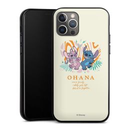 DeinDesign iPhone 12 Pro Handy Silikon H&uuml;lle Case schwarz Handyh&uuml;lle Official Licensed Product Lilo & Stitch Disney