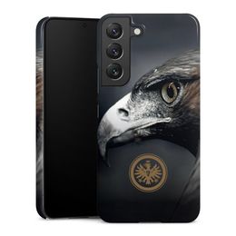 DeinDesign Galaxy S22 Handy Premium Case Smartphone Handyh&uuml;lle Schutzh&uuml;lle gl&auml;nzend Eintracht Frankfurt Eagle Official Licensed Product Premium Case