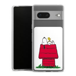 DeinDesign Google Pixel 7 Handy Silikon H&uuml;lle Case transparent Handyh&uuml;lle Snoopy Peanuts Official Licensed Product Silikon Case
