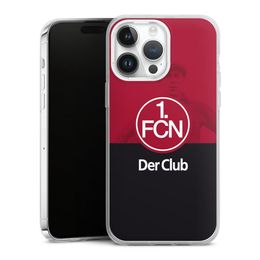 DeinDesign iPhone 14 Pro Max Handy Silikon H&uuml;lle Case transparent Handyh&uuml;lle Official Licensed Product Der Club 1. Fc N&uuml;rnberg Silikon Case