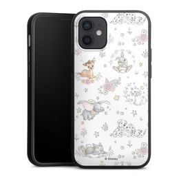 DeinDesign iPhone 12 mini Handy Premium Silikon H&uuml;lle Handyh&uuml;lle schwarz Case Disney Dumbo Bambi Silikon Premium Case