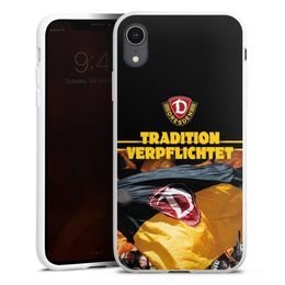 DeinDesign iPhone Xr Handy Silikon H&uuml;lle Case wei&szlig; Handyh&uuml;lle Sgd Sg Dynamo Dresden Merchandise Silikon Case