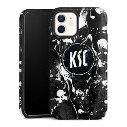 DeinDesign iPhone 12 mini Handy Panzer Handyh&uuml;lle robuste Outdoor H&uuml;lle Schutzh&uuml;lle gl&auml;nzend Ksc Official Licensed Product Karlsruher Sc Tough Case