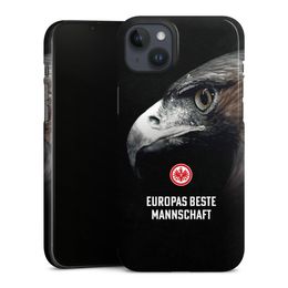 DeinDesign iPhone 14 Plus Handy Premium Case Smartphone Handyh&uuml;lle Schutzh&uuml;lle gl&auml;nzend European Cup Official Licensed Product Eintracht Frankfurt Premium Case