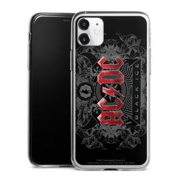 DeinDesign iPhone 11 Handy Slim Case Silikon Handyh&uuml;lle transparent H&uuml;lle extra d&uuml;nn Merchandise Black Ice Acdc Silikon Slim Case