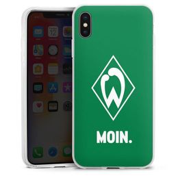 DeinDesign iPhone Xs Max Handy Silikon H&uuml;lle Case transparent Handyh&uuml;lle Moin Official Licensed Product Sv Werder Bremen Silikon Case