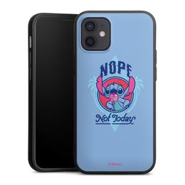 DeinDesign iPhone 12 mini Handy Premium Silikon H&uuml;lle Handyh&uuml;lle schwarz Case Disney Sayings Lilo & Stitch Silikon Premium Case