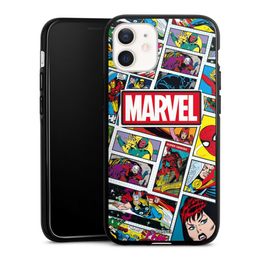 DeinDesign iPhone 12 mini Handy Silikon H&uuml;lle Case schwarz Handyh&uuml;lle Muster Comic Marvel