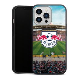 DeinDesign iPhone 13 Pro Handy Premium Silikon H&uuml;lle Handyh&uuml;lle schwarz Case Stadium Rb Leipzig Official Licensed Product Silikon Premium Case