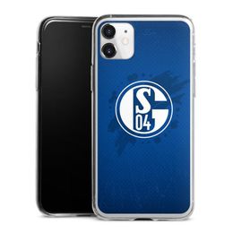 DeinDesign iPhone 11 Handy Slim Case Silikon Handyh&uuml;lle transparent H&uuml;lle extra d&uuml;nn Schalke 04 Official Licensed Product Fc Schalke 04 Silikon Slim Case