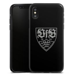 DeinDesign iPhone X Handy Silikon H&uuml;lle Case schwarz Handyh&uuml;lle Official Licensed Product Vfb Stuttgart Logo