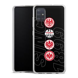 DeinDesign Galaxy A51 Handy Silikon H&uuml;lle Case transparent Handyh&uuml;lle Eagle Logo Eintracht Frankfurt Silikon Case