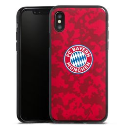 DeinDesign iPhone X Handy Silikon H&uuml;lle Case schwarz Handyh&uuml;lle Camouflage Fcb Fc Bayern M&uuml;nchen