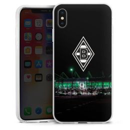 DeinDesign iPhone Xs Max Handy Silikon H&uuml;lle Case transparent Handyh&uuml;lle Borussia M&ouml;nchengladbach Official Licensed Product Stadium Silikon Case