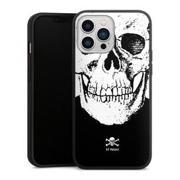 DeinDesign iPhone 13 Pro Max Handy Premium Silikon H&uuml;lle Handyh&uuml;lle schwarz Case Totenkopf Fc St. Pauli Official Licensed Product Silikon Premium Case