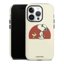 DeinDesign iPhone 14 Pro Handy Panzer Handyh&uuml;lle robuste Outdoor H&uuml;lle Schutzh&uuml;lle matt Snoopy Official Licensed Product Kindheit Tough Case