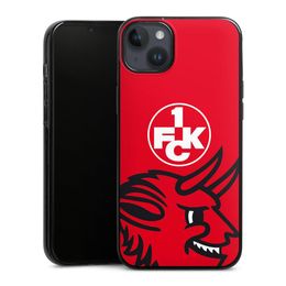 DeinDesign iPhone 14 Plus Handy Silikon H&uuml;lle Case schwarz Handyh&uuml;lle Devil 1. Fc Kaiserslautern 1. Fck