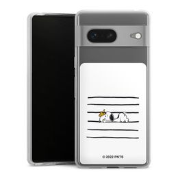 DeinDesign Google Pixel 7 Handy Silikon H&uuml;lle Case transparent Handyh&uuml;lle Snoopy Dog Peanuts Silikon Case