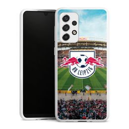 DeinDesign Galaxy A33 5G Handy Silikon H&uuml;lle Case wei&szlig; Handyh&uuml;lle Rb Leipzig Stadium Official Licensed Product Silikon Case