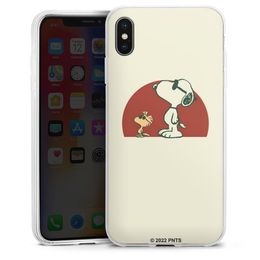 DeinDesign iPhone Xs Max Handy Silikon H&uuml;lle Case transparent Handyh&uuml;lle Snoopy Official Licensed Product Kindheit Silikon Case
