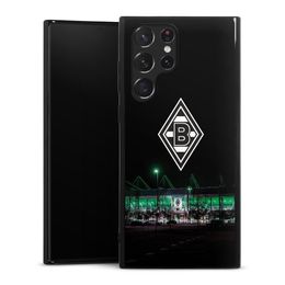 DeinDesign Galaxy S22 Ultra Handy Silikon H&uuml;lle Case schwarz Handyh&uuml;lle Borussia M&ouml;nchengladbach Official Licensed Product Stadium