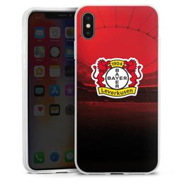 DeinDesign iPhone Xs Max Handy Silikon H&uuml;lle Case transparent Handyh&uuml;lle Bayer 04 Leverkusen Official Licensed Product Stadium Silikon Case