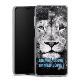 DeinDesign Galaxy A12 Handy Silikon H&uuml;lle Case transparent Handyh&uuml;lle Tsv 1860 M&uuml;nchen Official Licensed Product Lion Silikon Case