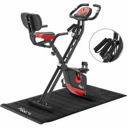 Km-fit - Heimtrainer- Fitnessbike - zusammenklappbares Fitnessfahrrad - bis 100 kg - Schwarz