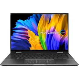 ASUS Zenbook 14 Flip OLED, Convertible, mit Zoll Display Touchscreen, AMD Ryzen™ 9,5900HX Prozessor, 16 GB RAM, 512 SSD, Radeon™ Onboard Graphics, Schwarz, Windows 11 Home (64 Bit)