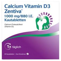 Calcium Vitamin D3 Zentiva 1000 mg/880 I.e. Kautab 100 St